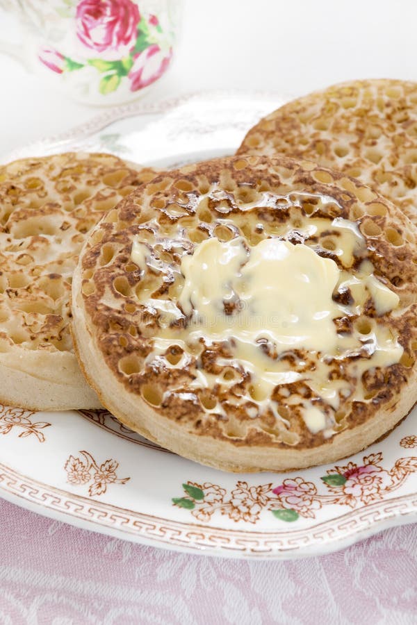 Toasted crumpets stock image. Image of plate, bread, british - 35843339
