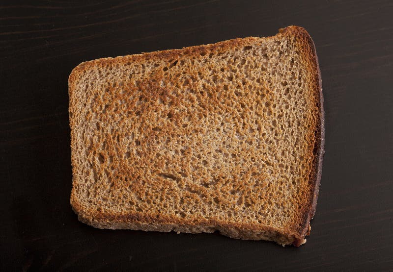 Toasted Rye Bread on the White Plate Stock Image - Image of toasted ...