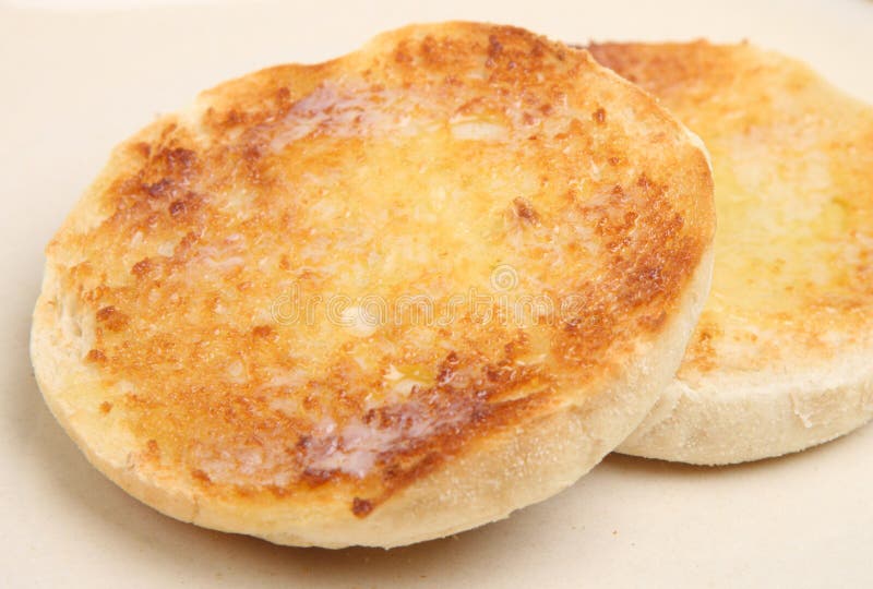 Toasted English Muffin stock photo. Image of toast, closeup - 15505876