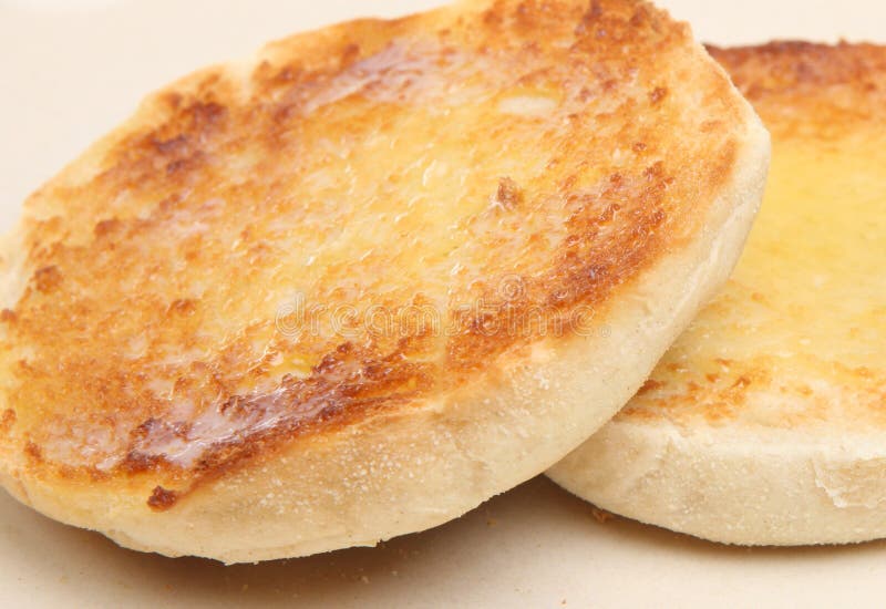 Toasted English Muffin stock photo. Image of toast, closeup - 15505876