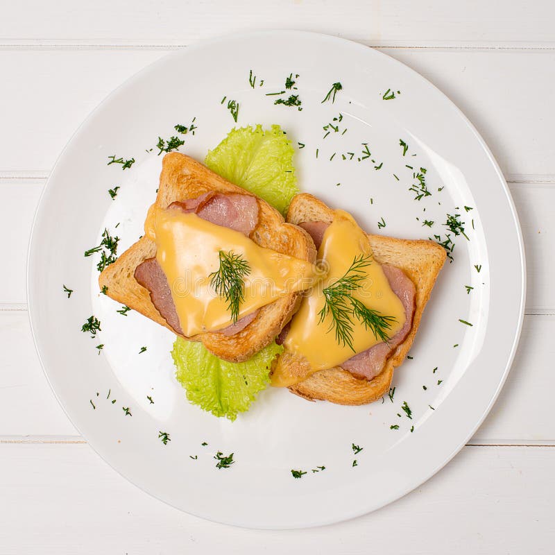 Toasted Ham and Cheese Sandwich Stock Photo - Image of cheddar, cuisine ...