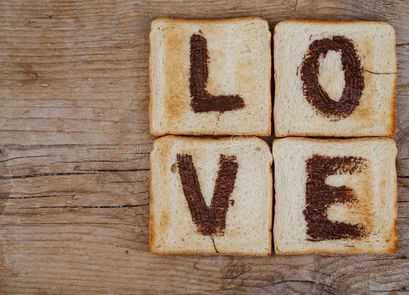 Toasted Love stock photo. Image of word, life, white - 29686690