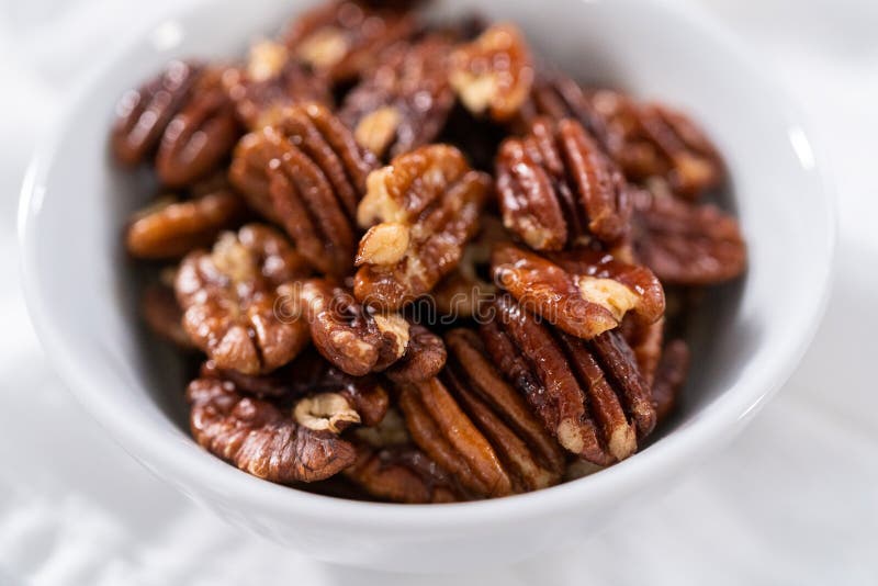 Toasted pecans stock image. Image of bowl, nuts, closeup - 270267019