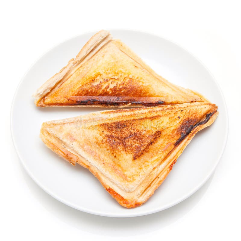 Toasted sandwich stock image. Image of preserve, plate - 17942519