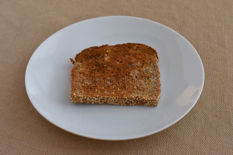 Toasted Sesame Seed Bread Slice or Sprouted Grain Bread Stock Image ...