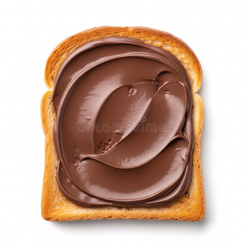 A Toasted Slice of Bread with a Generous Layer of Chocolate Spread Stock Illustration ...