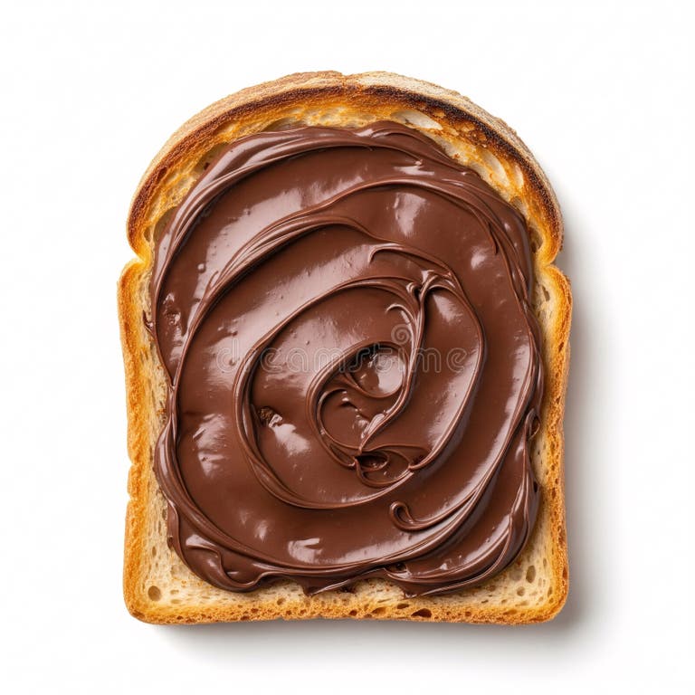 A Toasted Slice of Bread with a Generous Layer of Chocolate Spread Stock Illustration ...