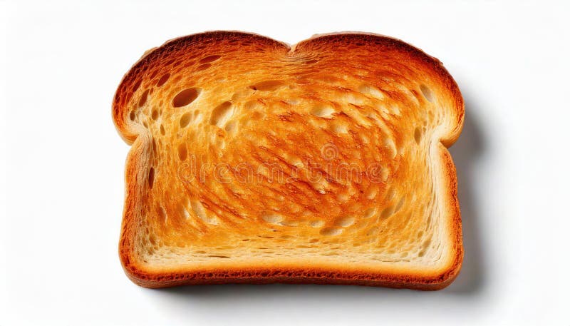 A Toasted Slice of Bread for Toast. Isolation on a White Background ...