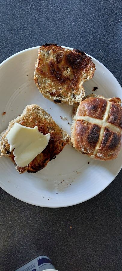 Toasted Tea Cakes with Butter Stock Photo - Image of lunch, butter ...