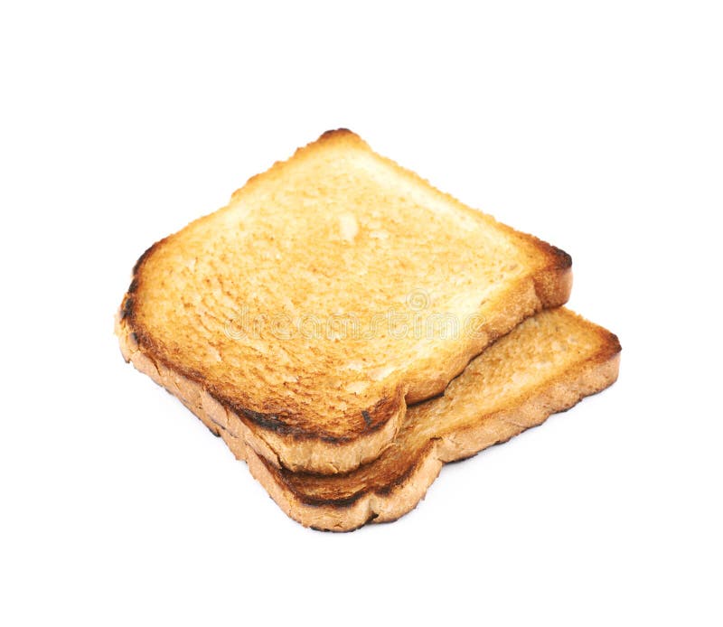 Toasted White Bread Isolated Stock Image - Image of detail, bread ...