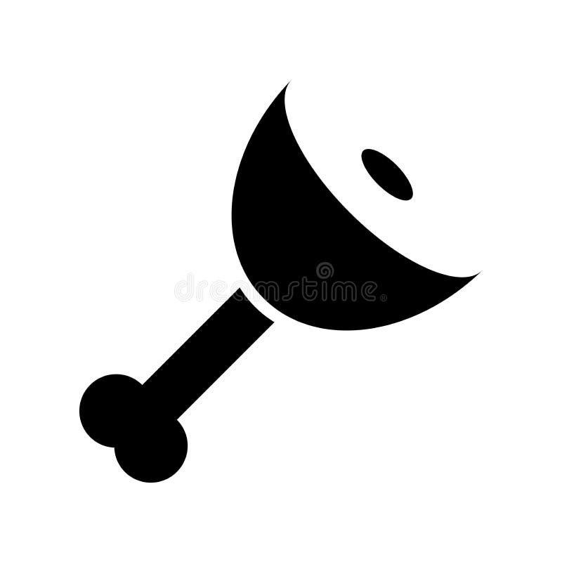 Bitten Chicken Icon, Full Black. Vector Illustration, Suitable for ...