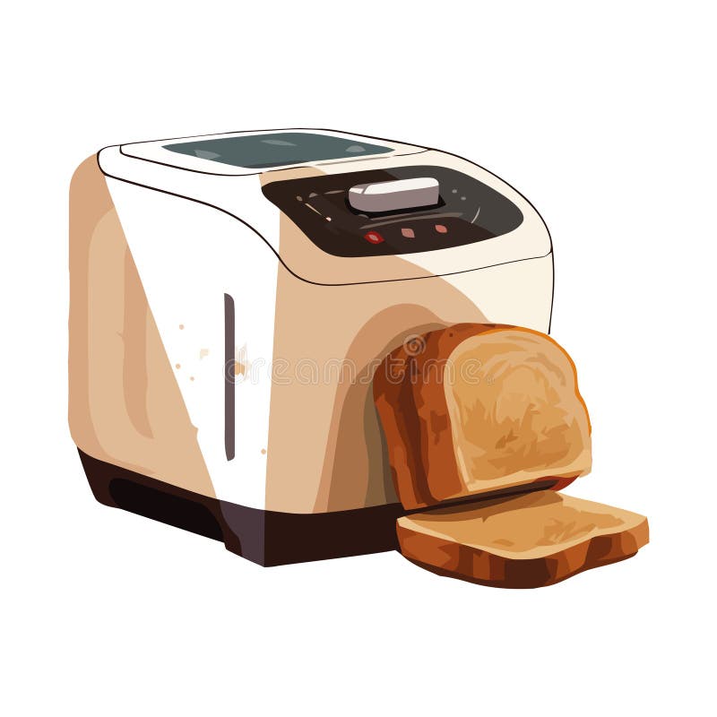Toaster Appliance Heats Bread for a Meal Stock Vector - Illustration of ...