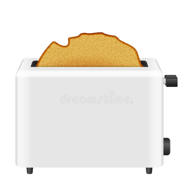 Toaster with bread stock vector. Illustration of toaster - 277875952