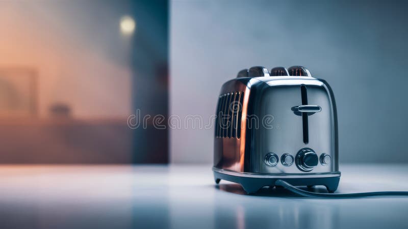 A Toaster with a Cord Attached on Top of a Table, AI Stock Photo ...
