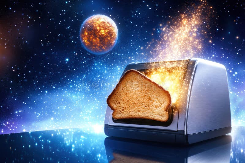 A Toaster in Deep Space Ejects Toast Transforming into Distant Planets ...