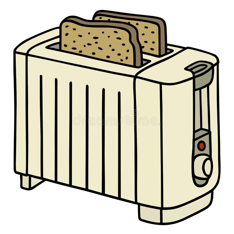 Toaster stock vector. Illustration of hand, roasted, vector - 41102993
