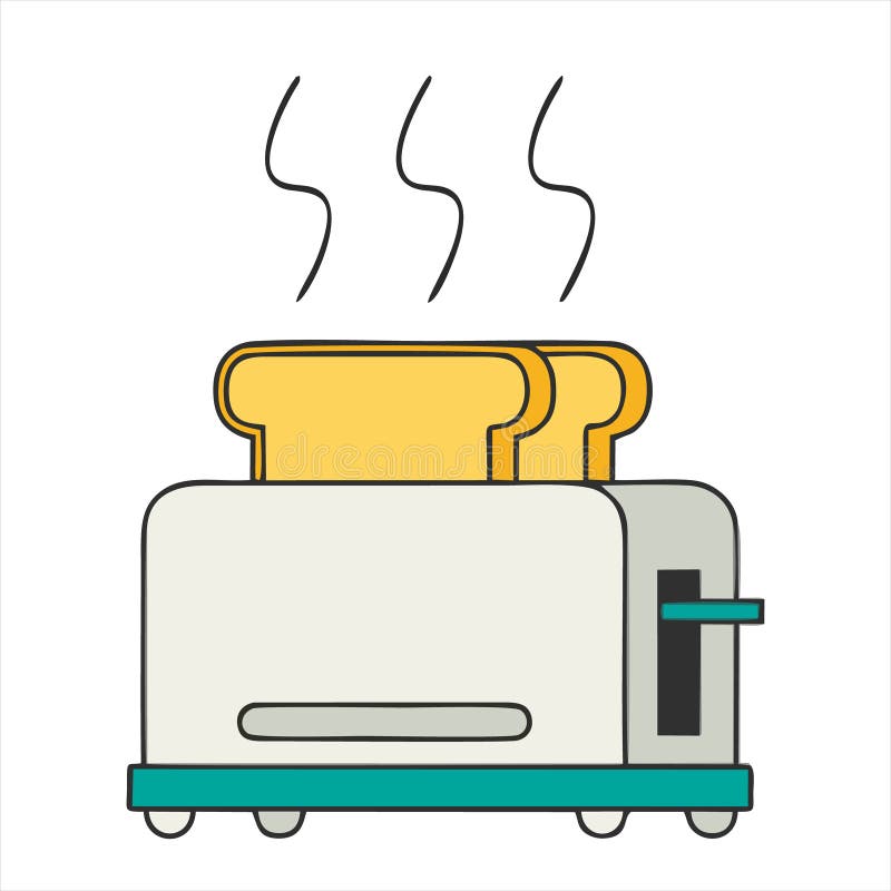 Toaster Icon Isolated on White Background. Toaster Icon Thin Line ...