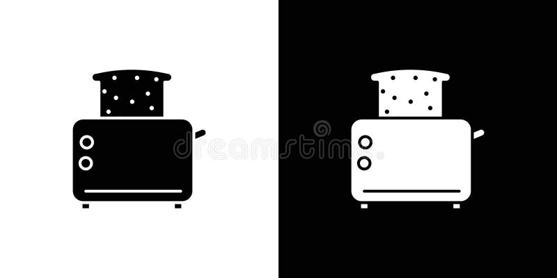 Toaster Icon Outline Sign Symbol Set Stock Illustration - Illustration ...
