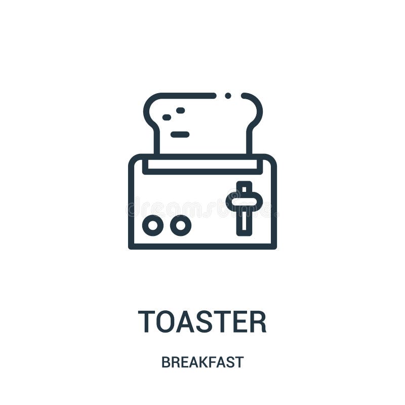 Toaster Icon Vector from Breakfast Collection. Thin Line Toaster ...