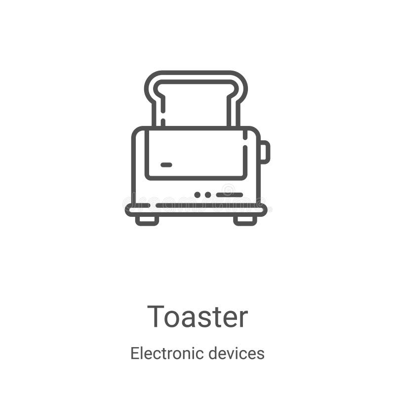 Toaster Icon Vector from Electronic Devices Collection. Thin Line ...
