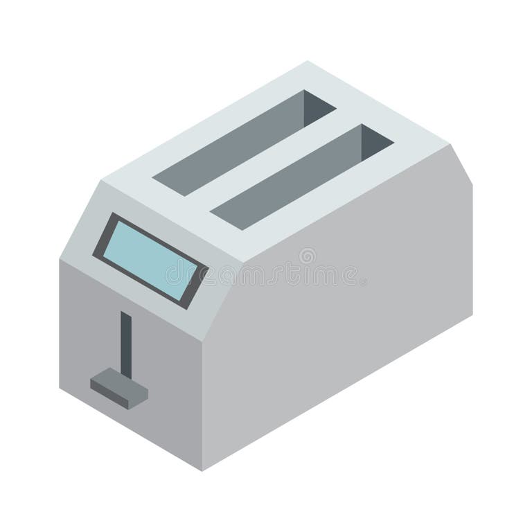Toaster Isometric Icon stock vector. Illustration of modern - 272391705