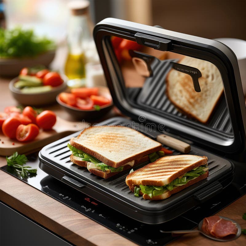 Toaster on Kitchen Table Cooking Stock Illustration - Illustration of ...