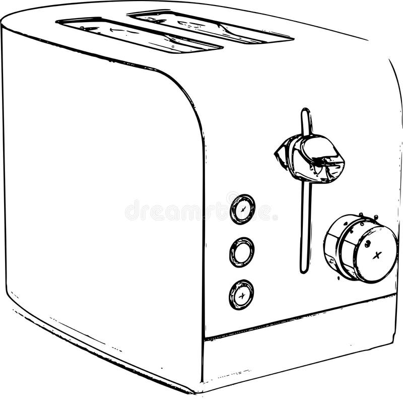 Toaster stock illustration. Illustration of cook, electricity - 1363464