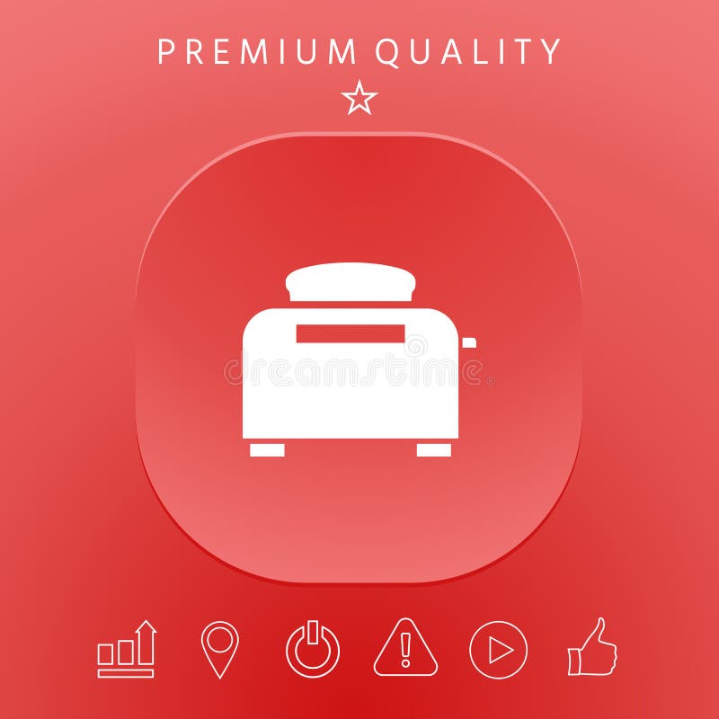 Toaster Oven icon stock vector. Illustration of bread - 115486788