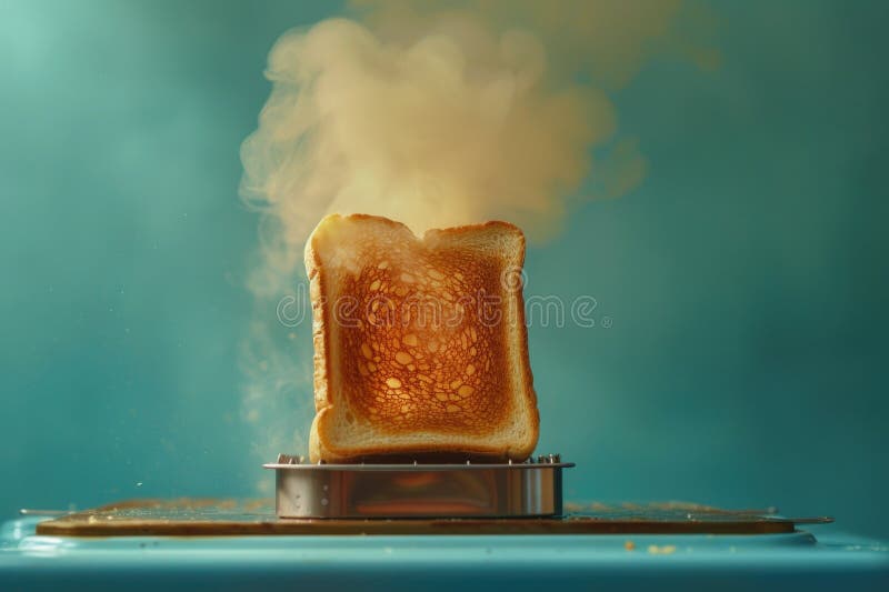 A Toaster with a Piece of Toasted Bread Still Inside, Ready for ...