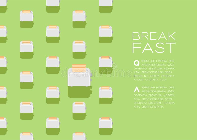 Toaster with Slice Bread 3D Isometric Pattern, Breakfast Bakery Concept ...