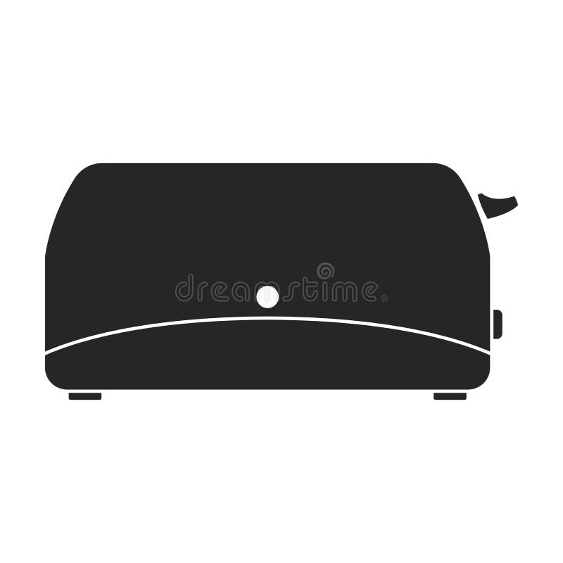 Toaster Vector Illustration on White Background. Isolated Black Set ...
