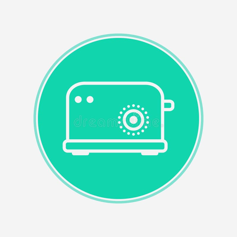 Toaster Vector Icon Sign Symbol Stock Vector - Illustration of ...