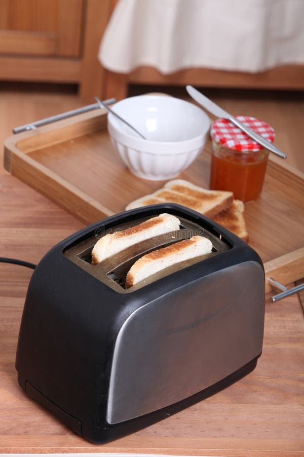 Bread Toaster in the Kitchen Stock Photo - Image of marmalade ...