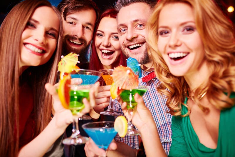 Ready To a Colorful Party with Cocktails Stock Photo - Image of ...