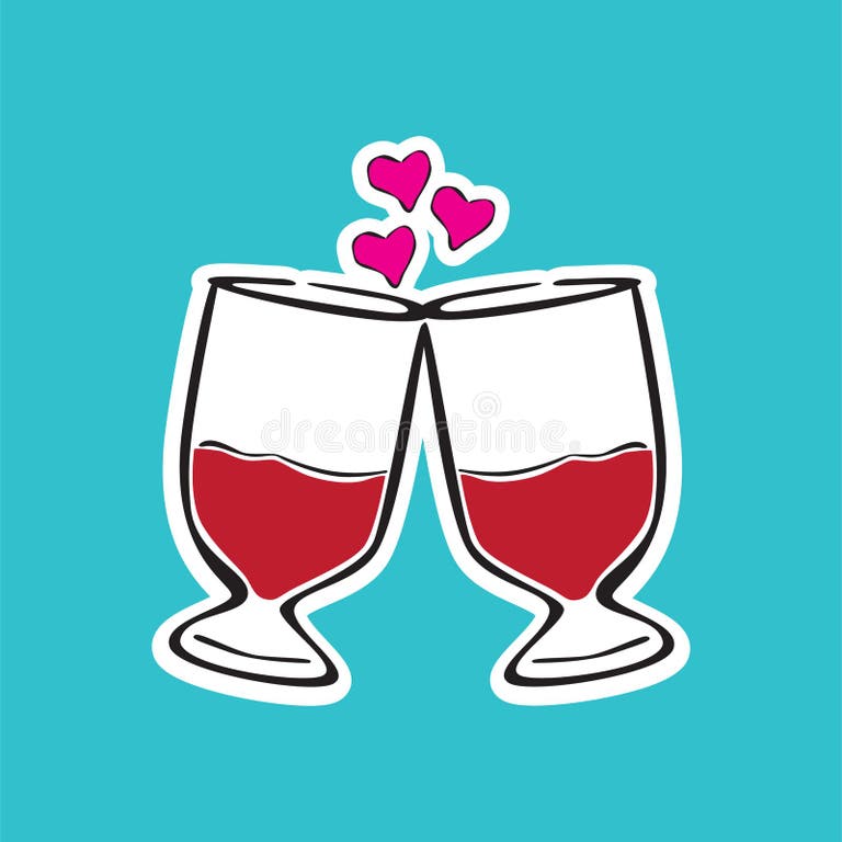 Toasting Glasses Stock Illustrations – 5,856 Toasting Glasses Stock ...