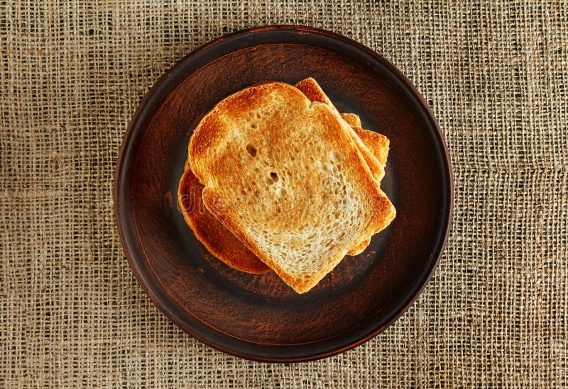 Toasts on burlap stock image. Image of toasted, closeup - 55528933