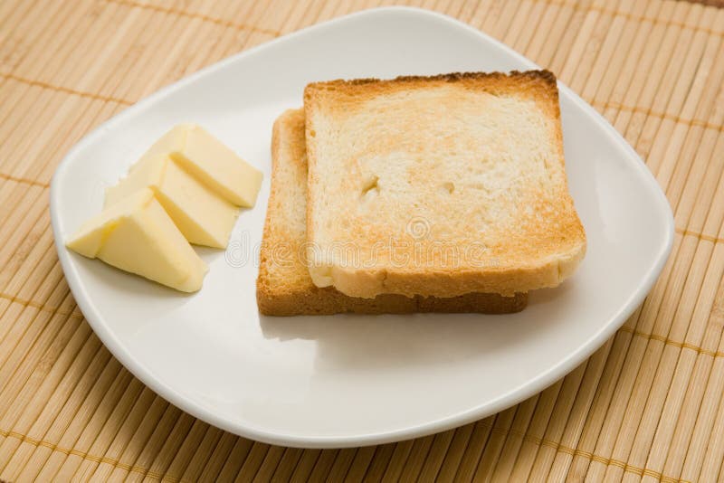 Toast & Butter stock image. Image of buttered, pieces - 1898953