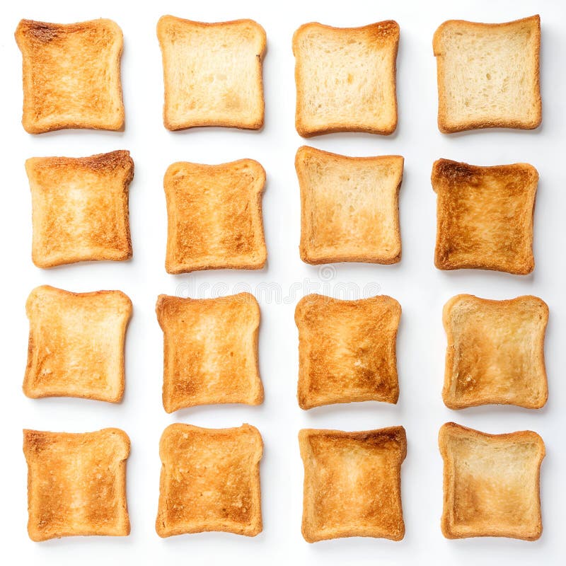 Toasts Isolated on White Background Stock Illustration - Illustration ...