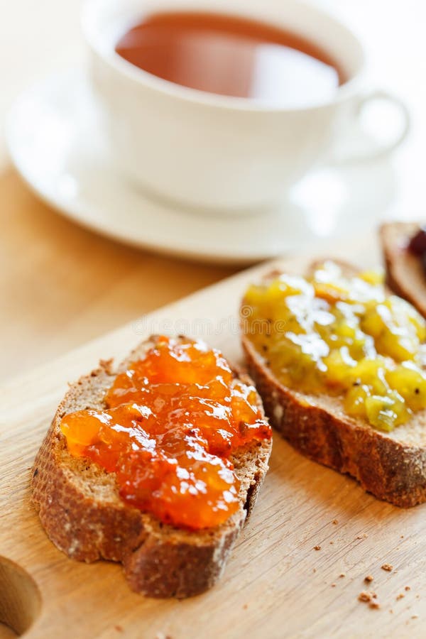 Toasts with jam stock photo. Image of preserves, continental - 30105790