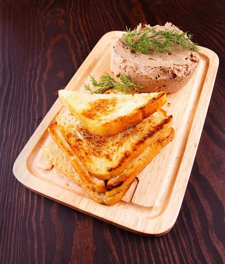 Toasts with pate stock photo. Image of salad, appetizer - 30635416