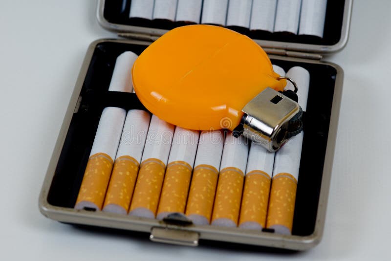 Tobacco cigarettes case stock photo. Image of healthy - 65347840
