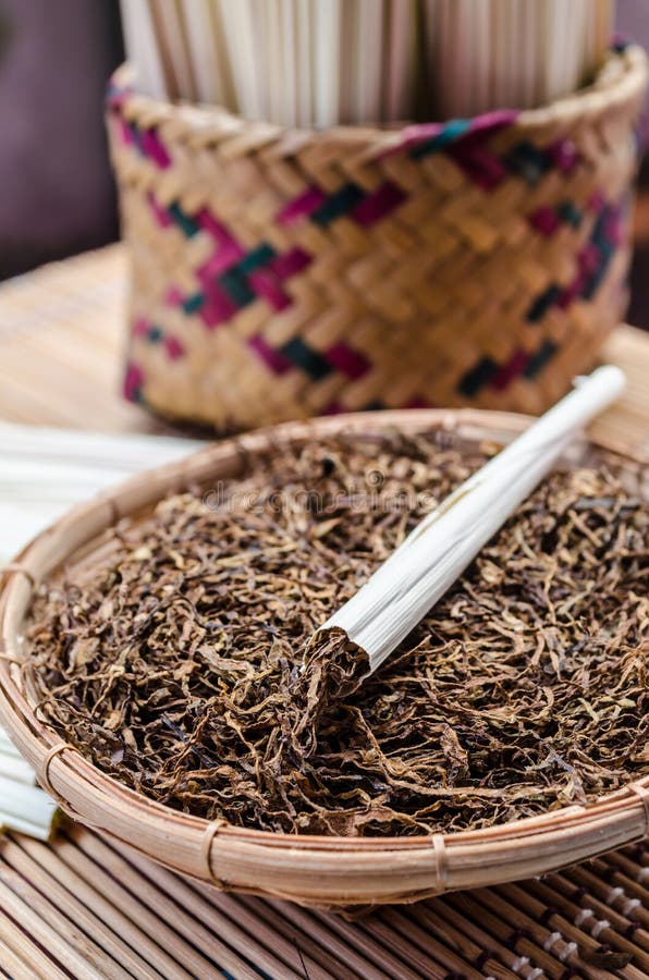 Tobacco and Dried Leaves of the Nipa Palm Stock Image - Image of lung ...