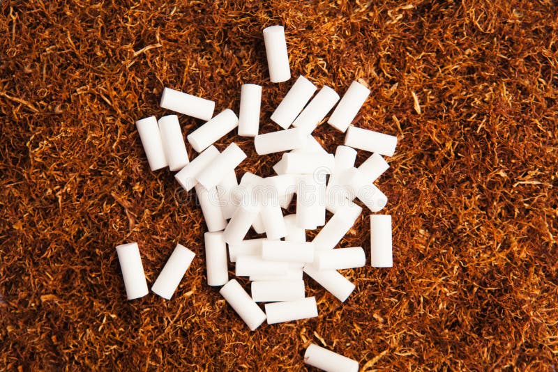 Tobacco, Filters and Smoking Paper for Rolling Cigarettes. Stock Image ...