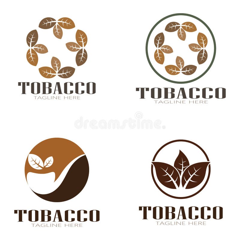 Tobacco Leaf Logo,tobacco Field and Tobacco Cigarette Logo Template ...