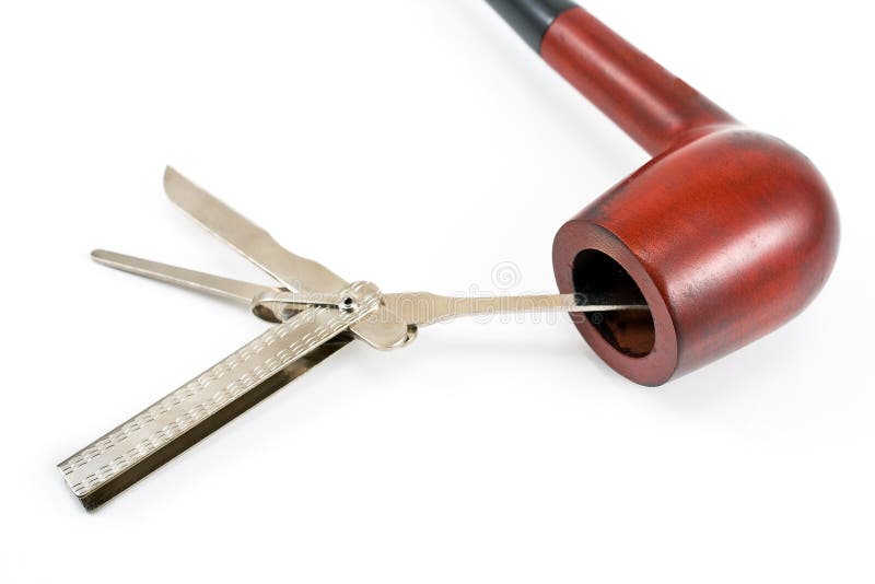 Tobacco Pipe and Cleaning Tool Stock Image - Image of elegance, relax ...