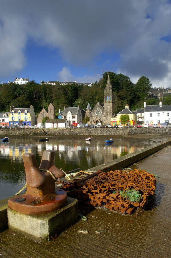 Tobermory harbour stock photo. Image of village, hebrides - 4161514