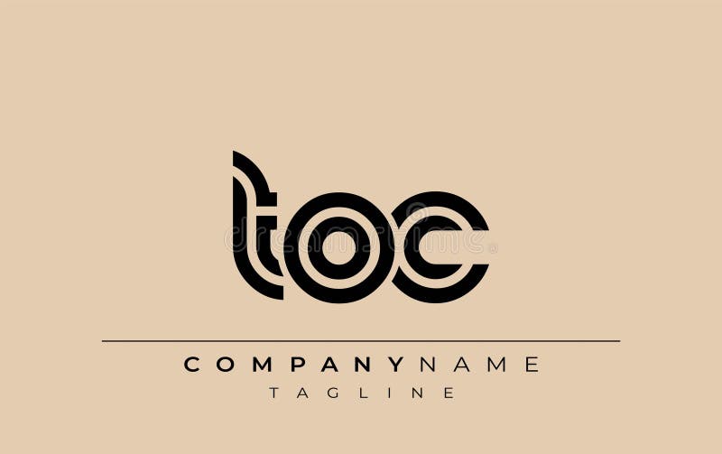 TOC Creative Unique Modern Letter Logo Design Stock Illustration ...