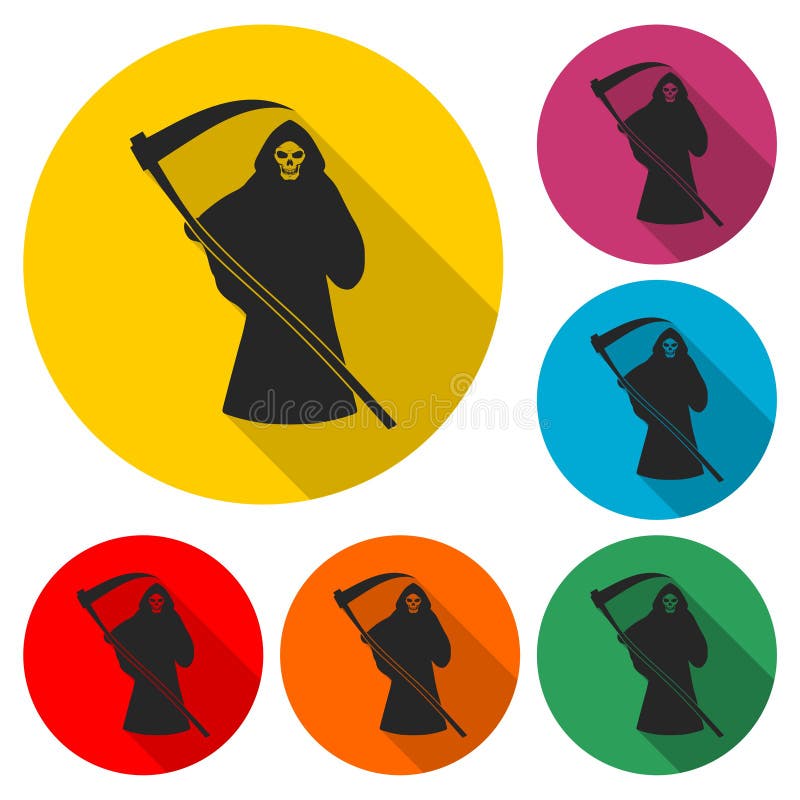 Tod Mit Dem Scythe-Symbol - Illustration Stock Abbildung - Illustration ...