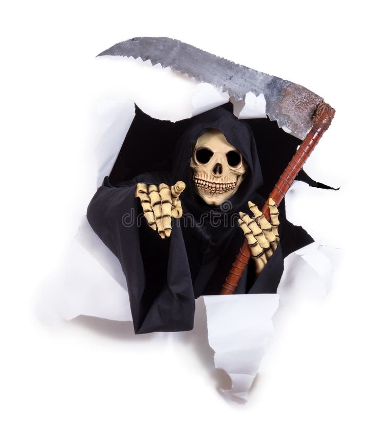 Tod mit einer Sense stockbild. Bild von kirchhof, schwarzes - 47030875