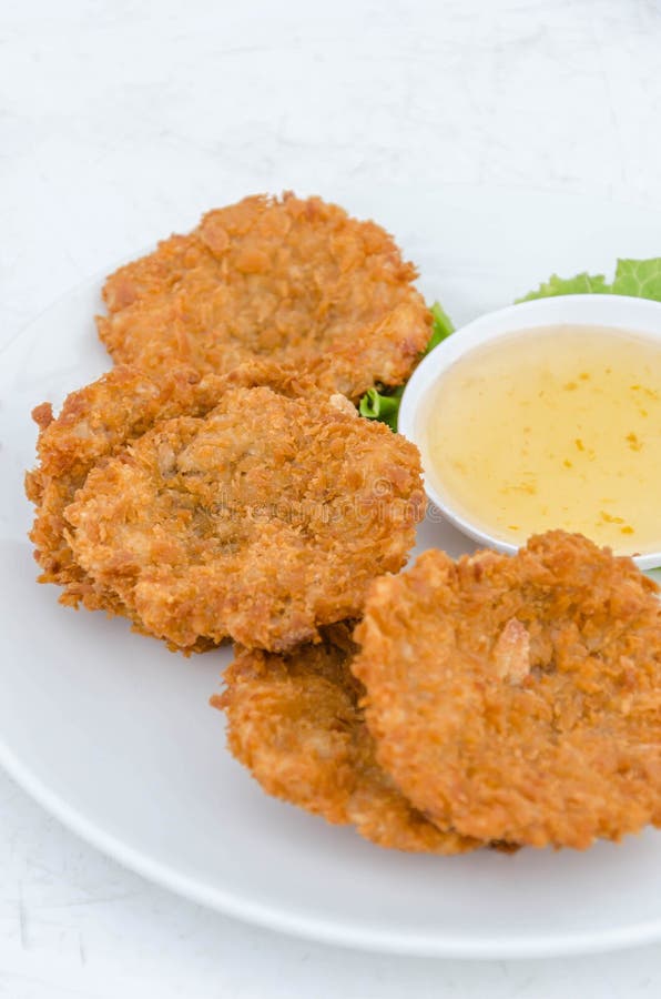 Deep Fried Shrimp Cake (Tod Mun Kung) Stock Image - Image of thai ...